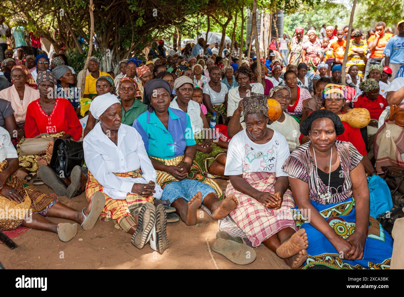Mozambique, Maputo, Boane, Aged women waiting for an event Stock Photo ...