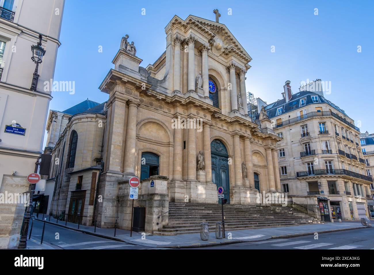 Exterior view of Saint-Roch Church, a baroque style Catholic church ...