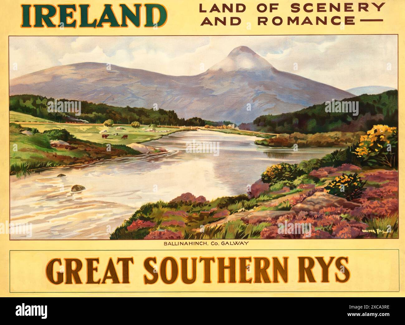 A painting of Ballynahinch, County Galway, Ireland by Walter Till (1880 ...