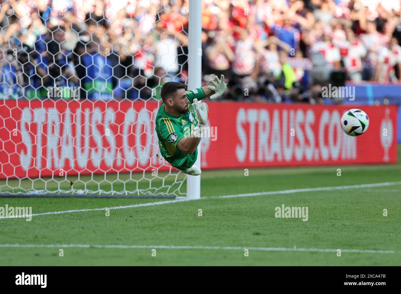 Berlin, Germany. 15th Jun 2024. Goalkeeper Unai Simon of Spain saves ...