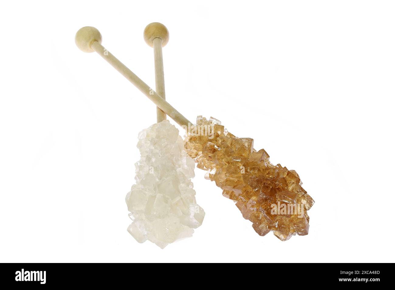 brown and white rock candy sticks isolated on white background Stock ...