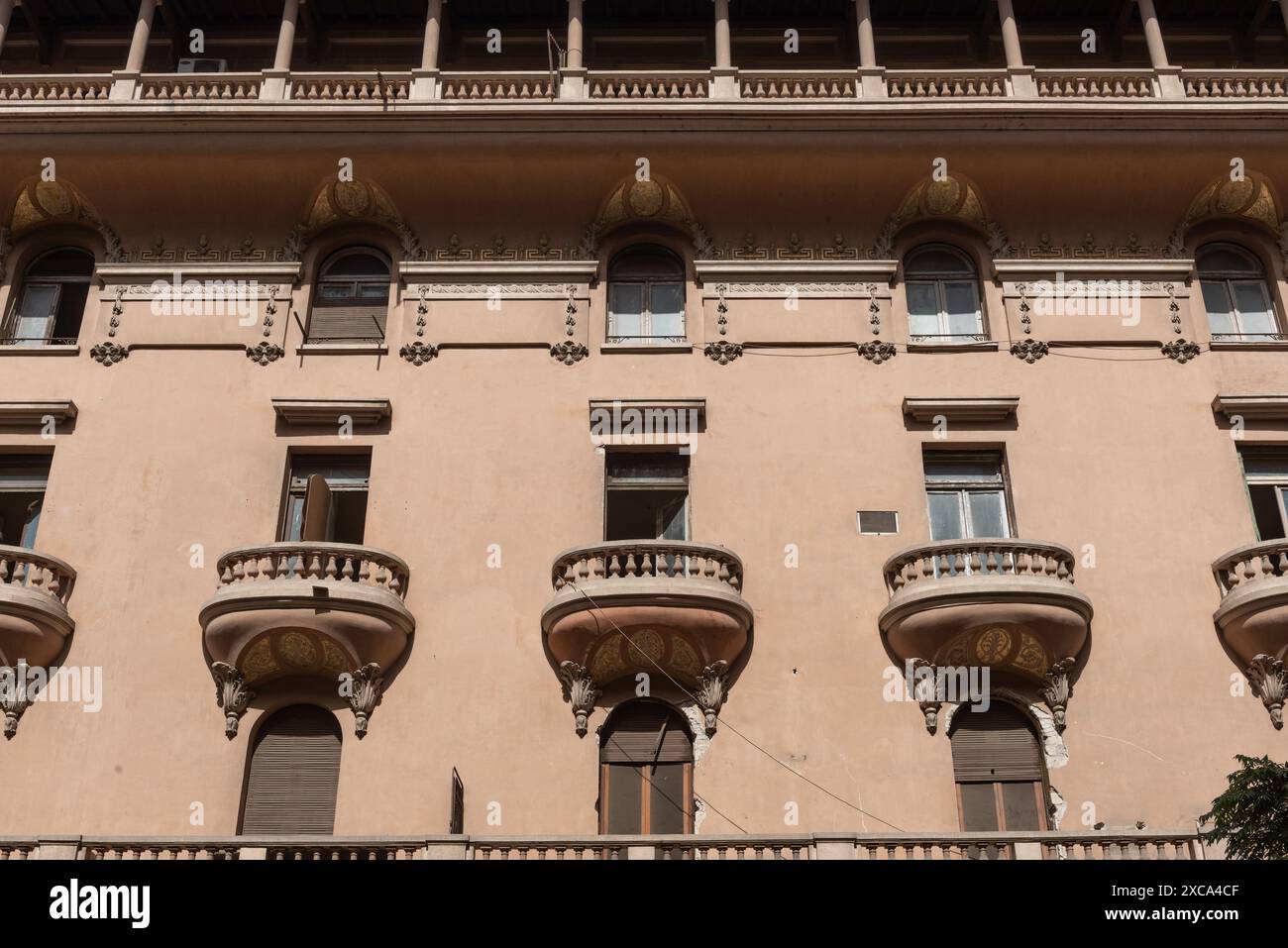 Cairo, Egypt. 14th June, 2024. Beautiful close up details of balconies ...