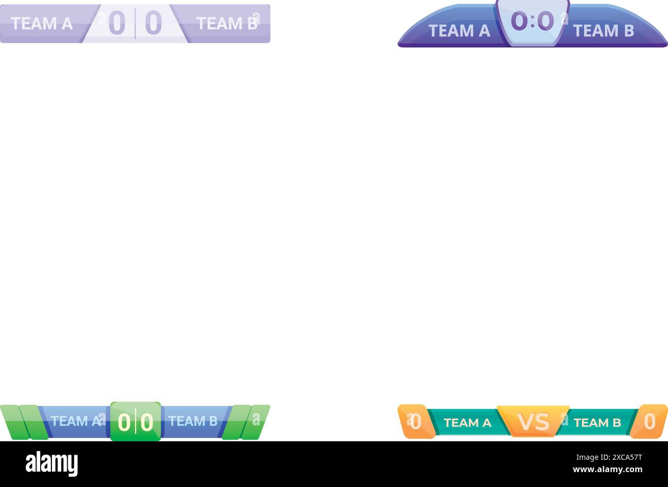 Scoreboard icons set cartoon vector. Various scoreboard with result ...