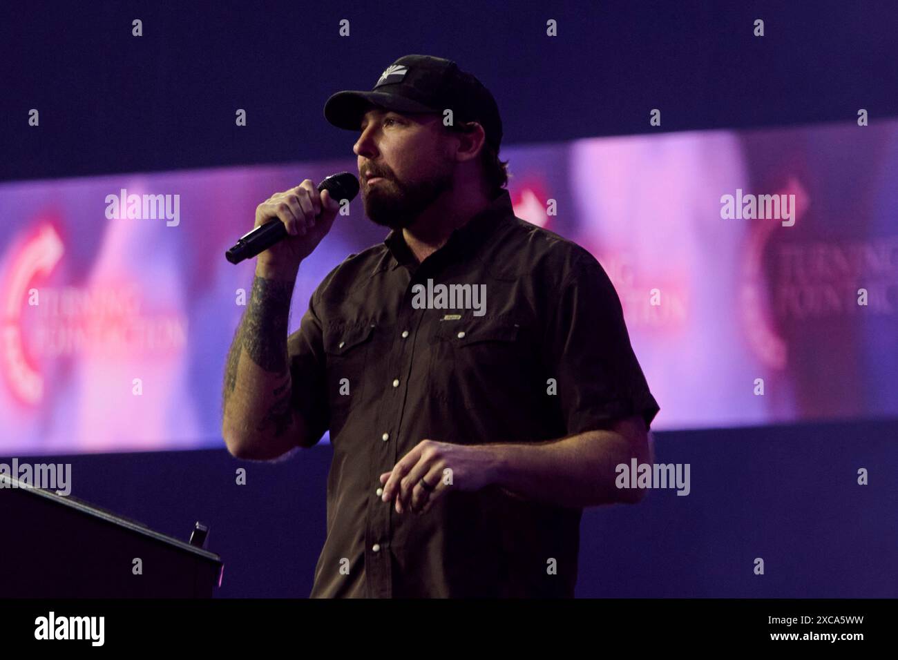 Detroit, Michigan, USA. 15th June, 2024. Arizona Rep. Eli Crane speaks ...