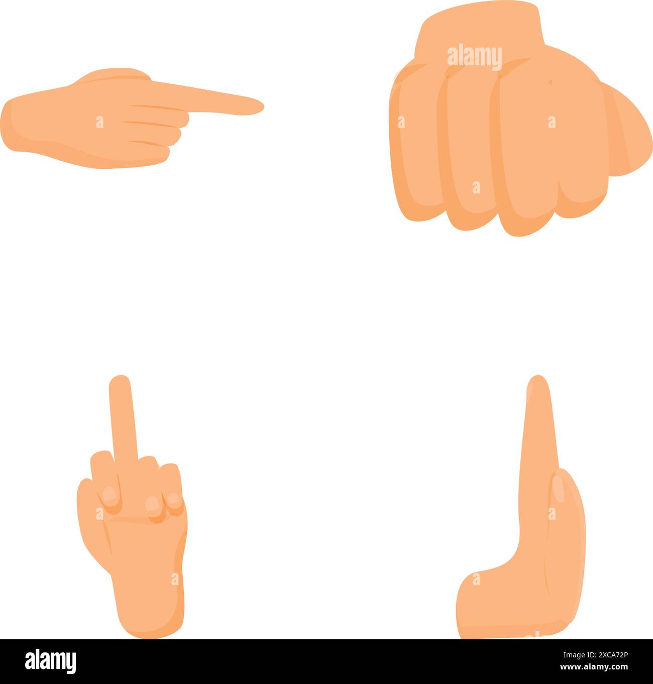 Gesture icons set cartoon vector. Various gesture of human hand ...