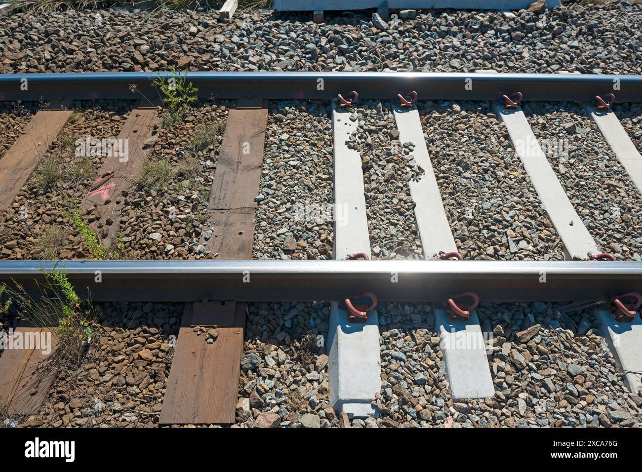 Renovation of a railway Stock Photo - Alamy