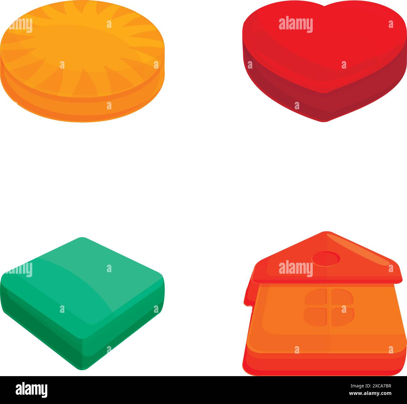 Cookie form icons set cartoon vector. Various colorful cookie cutter ...