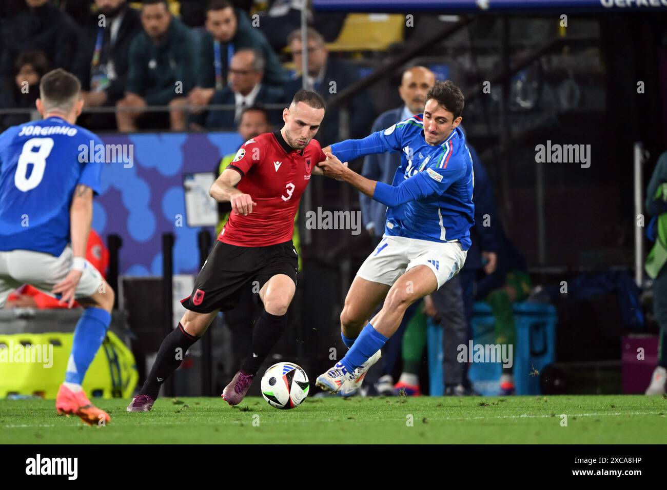 DORTMUND - (l-r) Mario Mitaj of Albania, Andrea Cambiaso of Italy ...