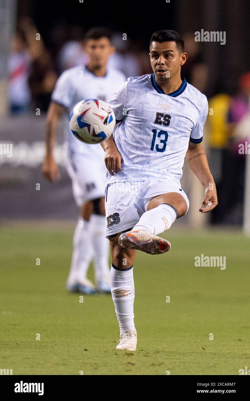 El Salvador's Alexander Larin in action during an international ...