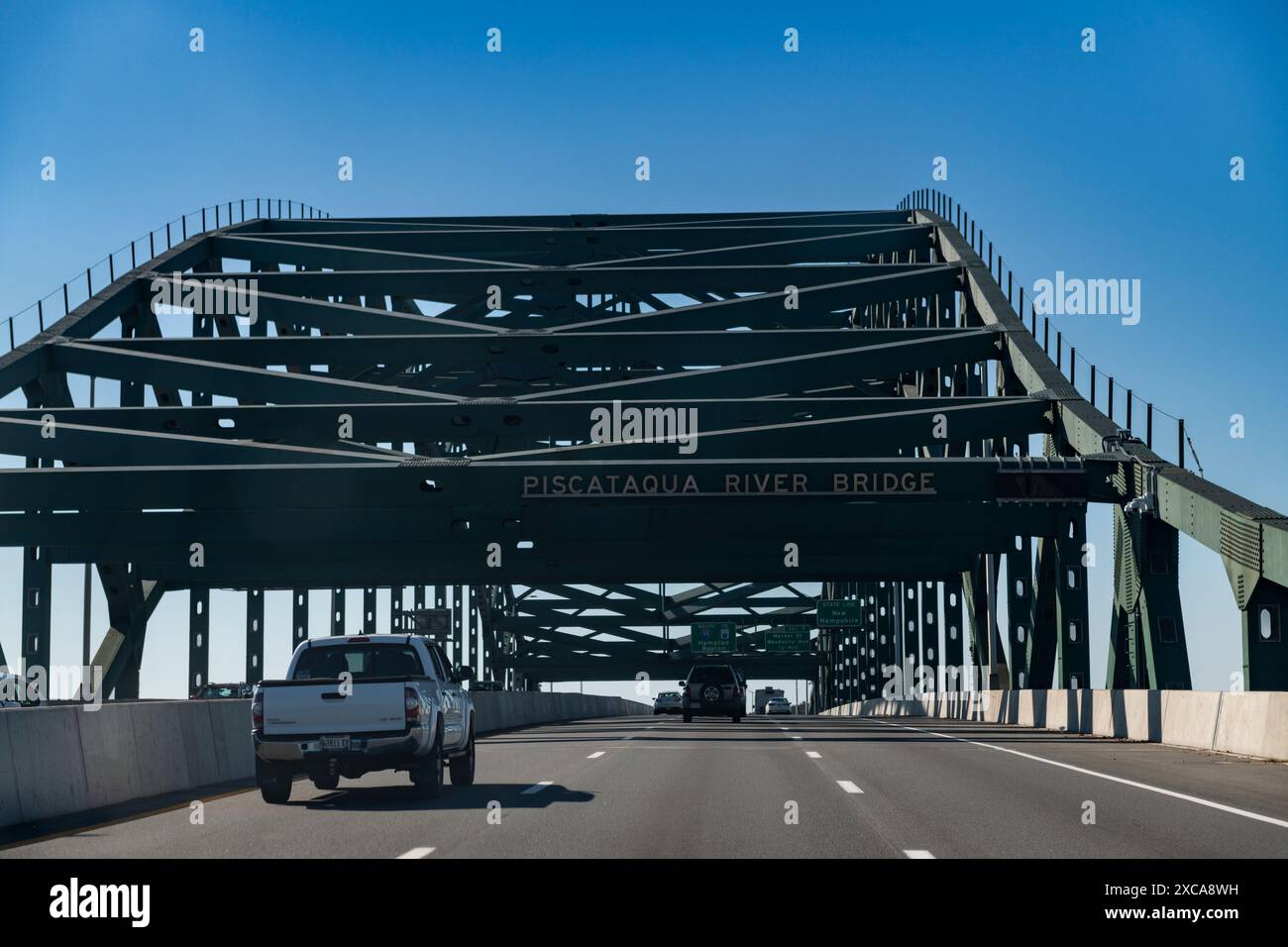 Maine, USA - October 28, 2023: Entering the Piscataqua River Bridge ...