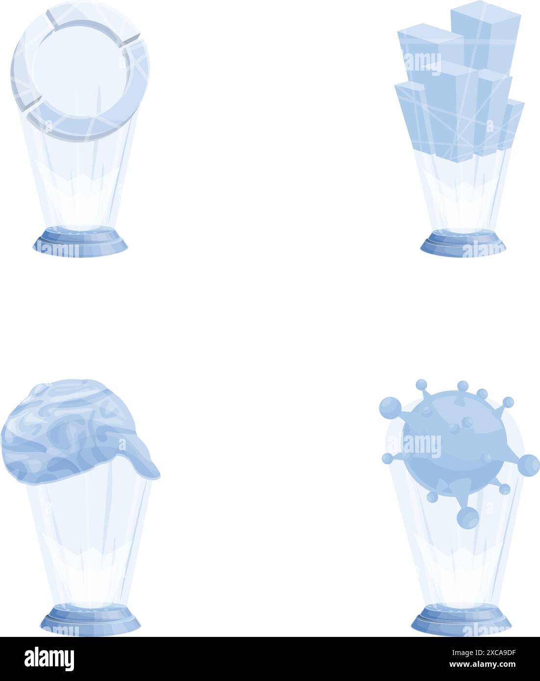 Hologram icons set cartoon vector crystal hi-res stock photography and ...