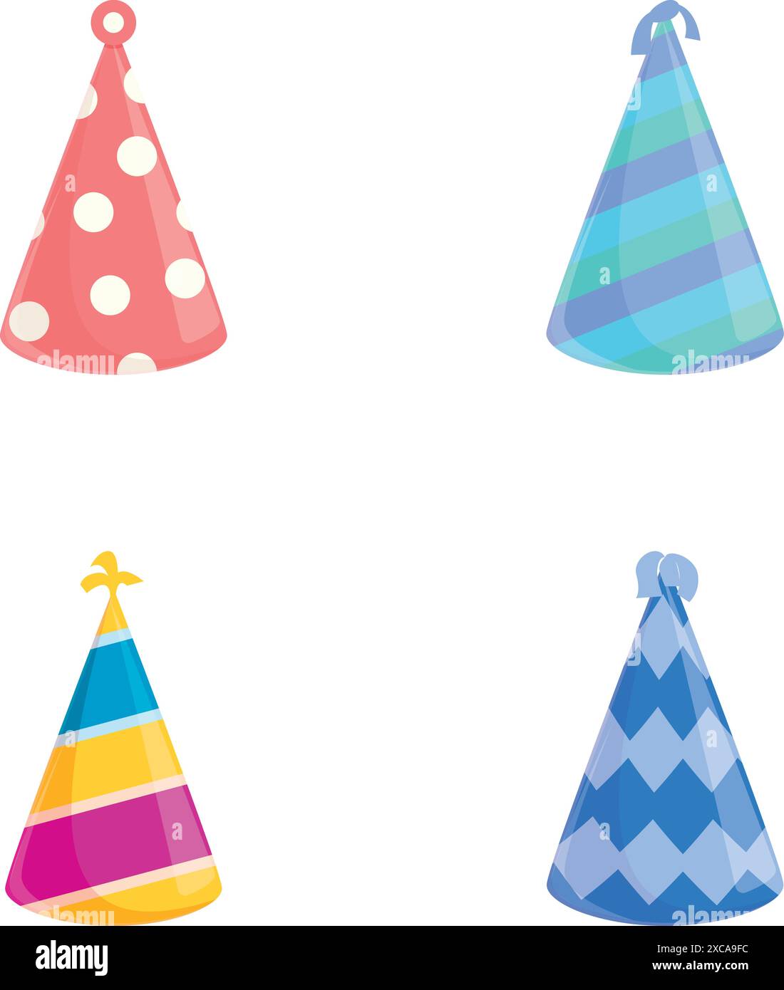 Celebration hat icons set cartoon vector. Holiday celebration paper ...