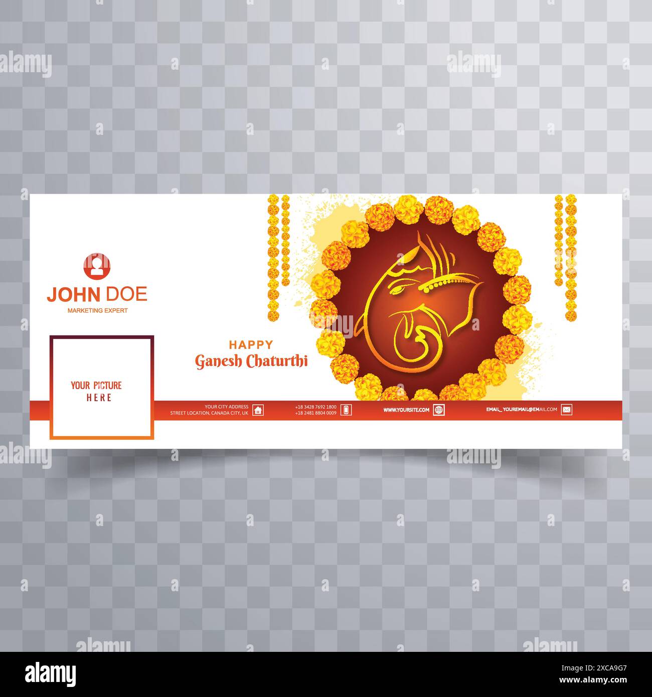 Lord ganesha facebook cover festival of ganesh chaturthi card ...