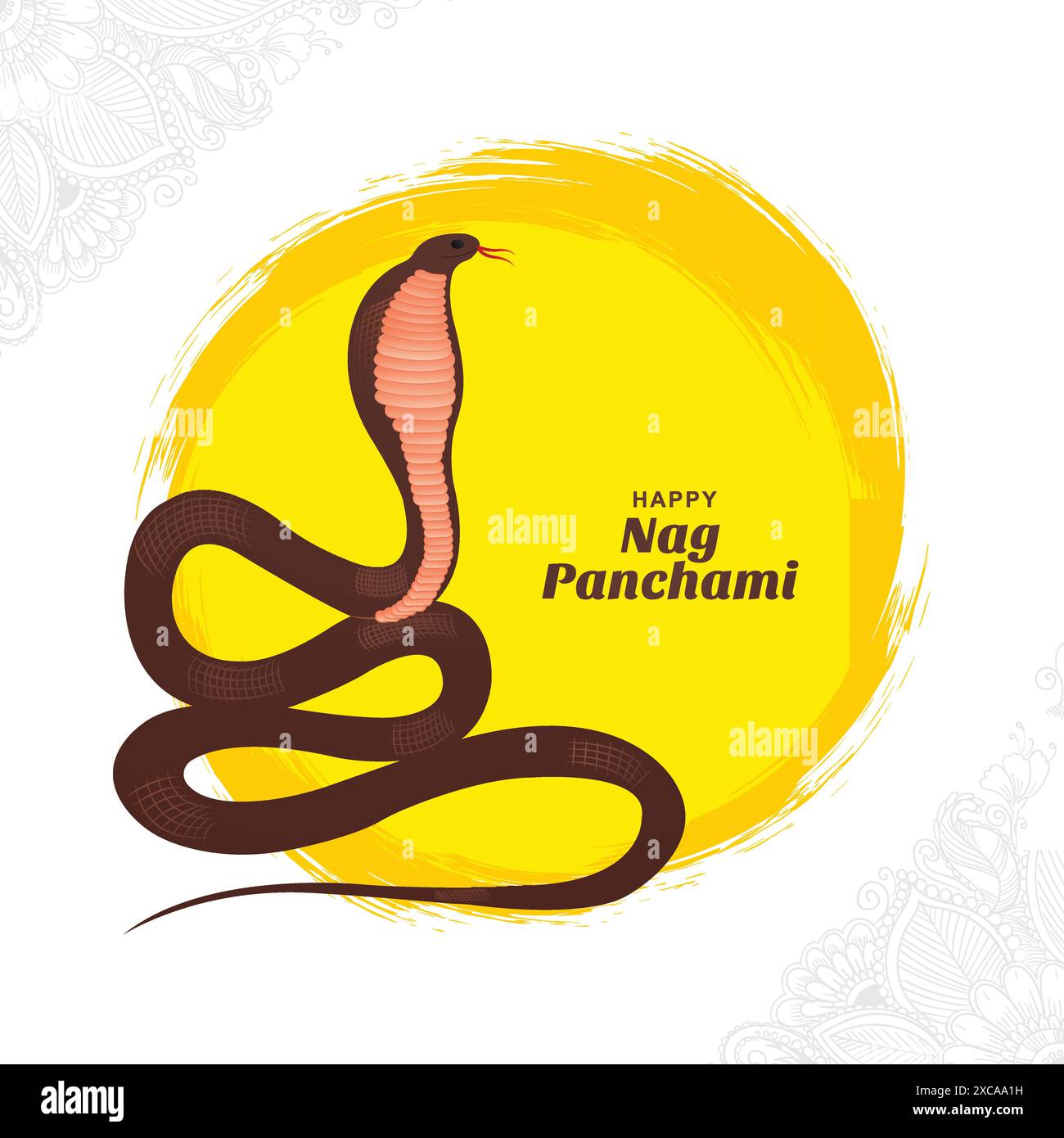 Beautiful nag panchami card on indian festival celebration background ...