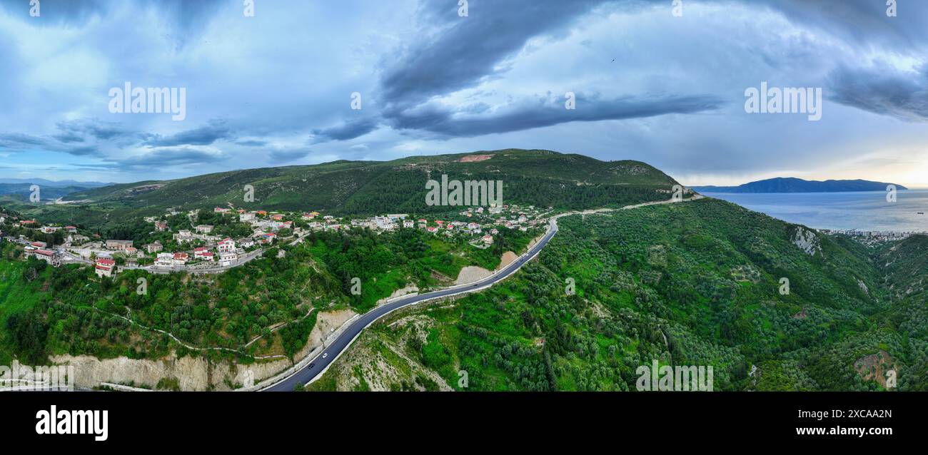 Aerial image of Kanine in Vlore, southern Albania Stock Photo - Alamy