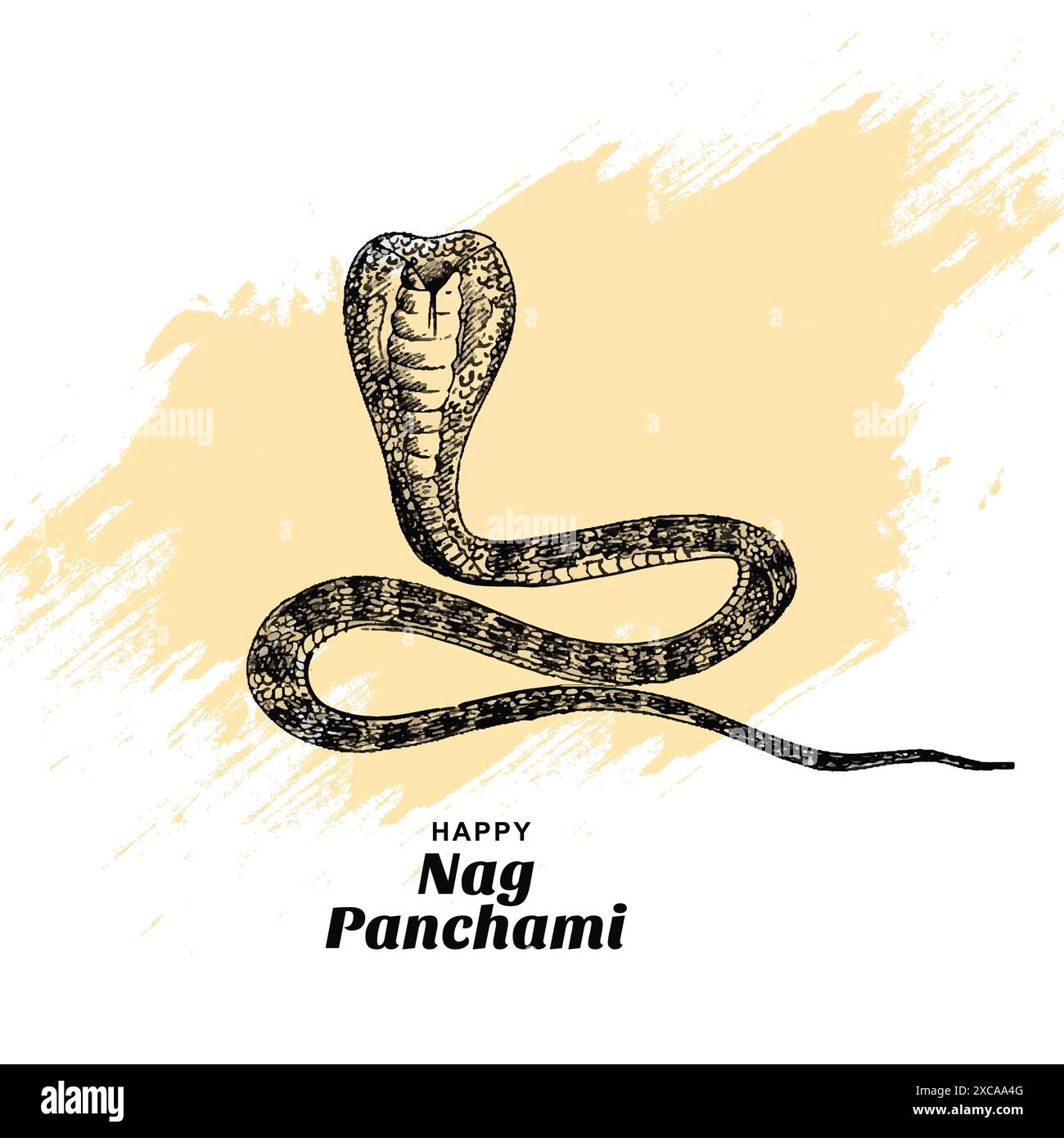 Happy nag panchami indian festival card design Stock Vector Image & Art ...