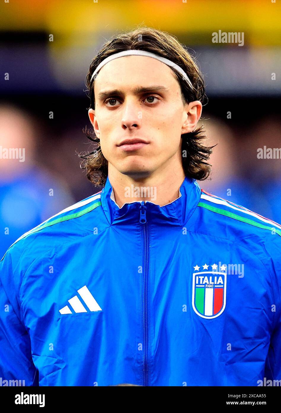 Italy's Riccardo Calafiori during the UEFA Euro 2024 Group B match at ...
