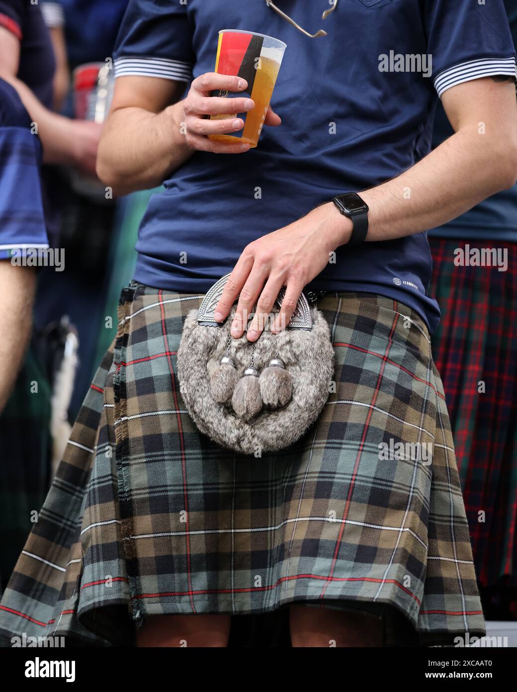 MUNICH, GERMANY - JUNE 14: scotland fans prior the UEFA EURO 2024 group ...