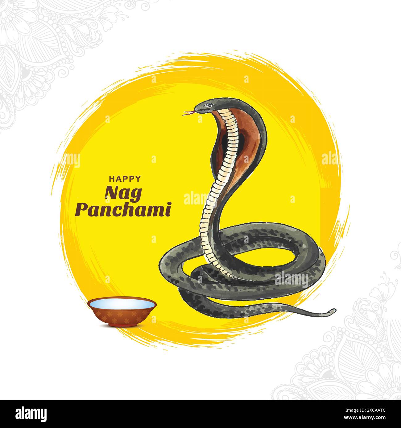 Beautiful nag panchami card on indian festival celebration background ...
