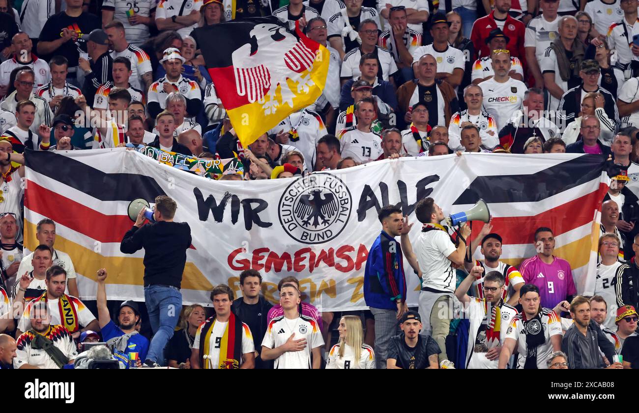 MUNICH, GERMANY - JUNE 14: Germany fans during the UEFA EURO 2024 group ...