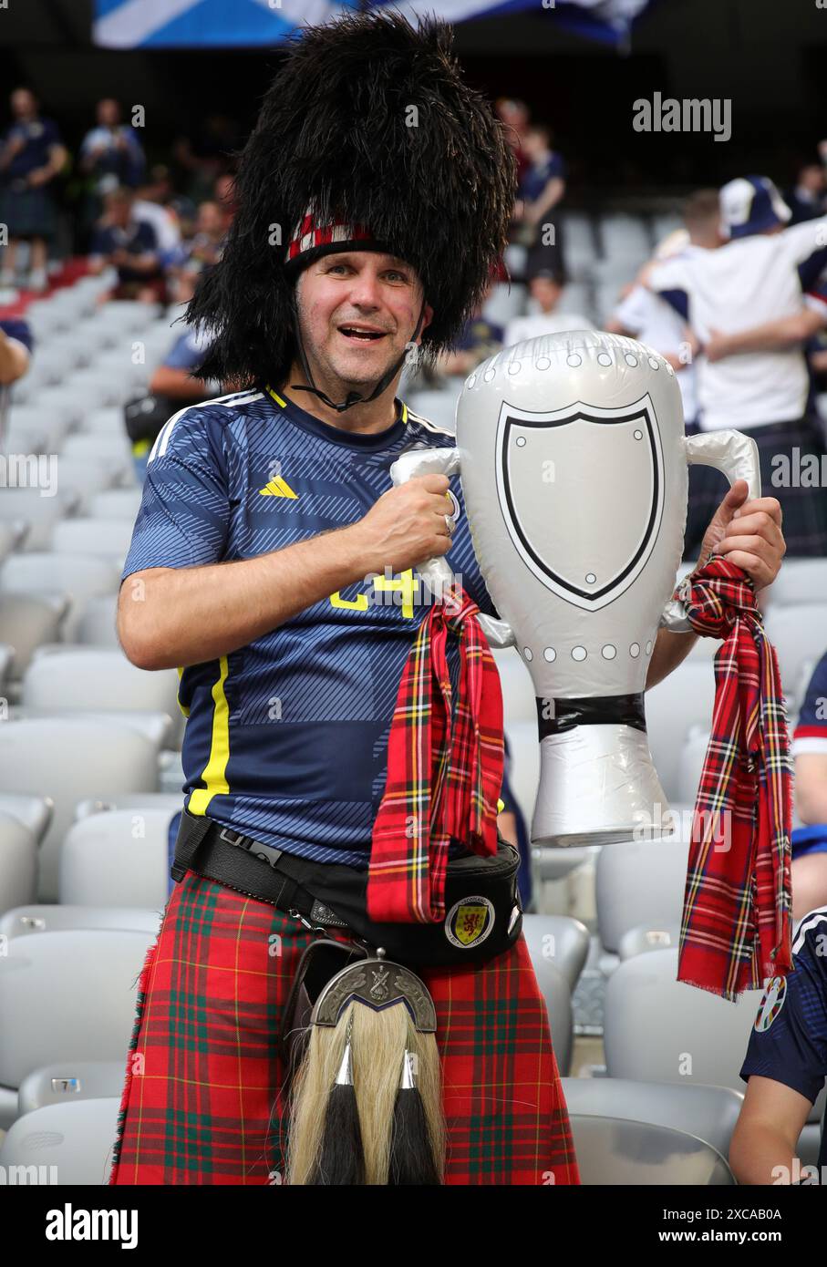 MUNICH, GERMANY - JUNE 14: scotland fans prior the UEFA EURO 2024 group ...