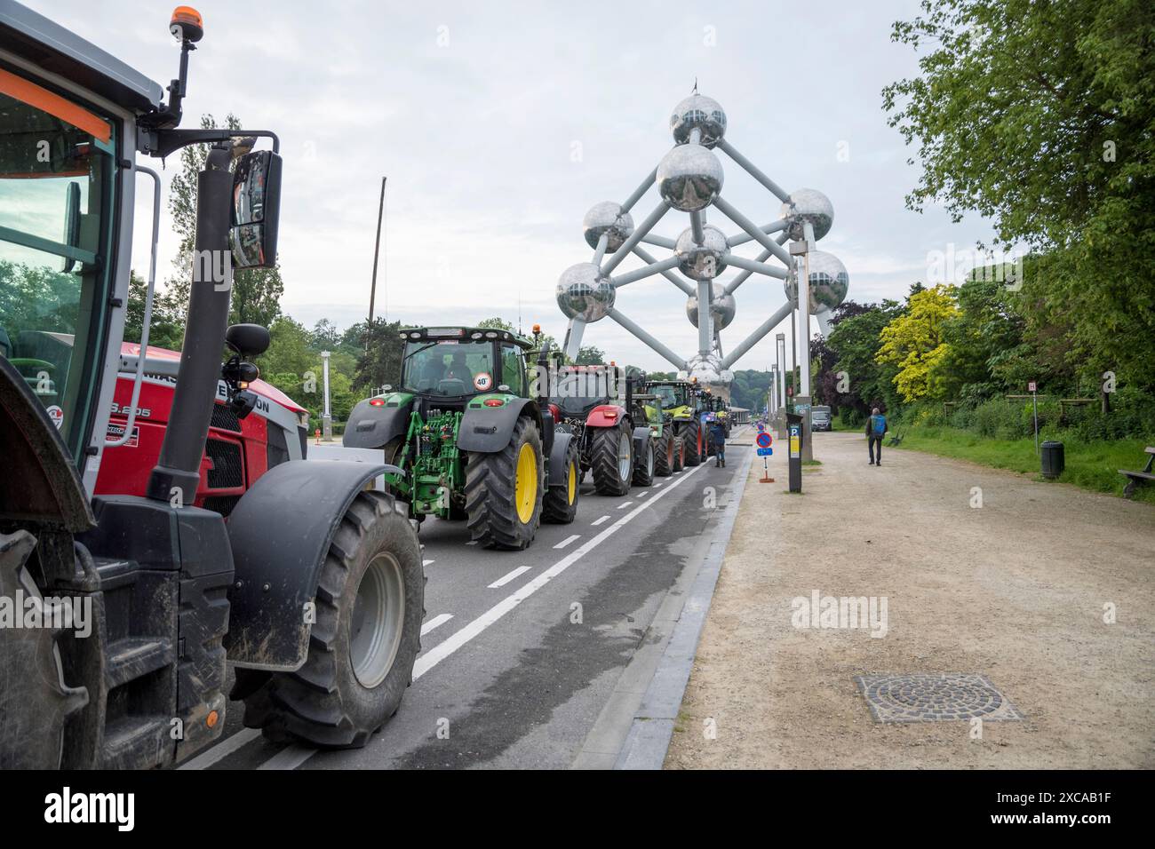 Brussels, Belgium,06-04-2024.Farmers protest. Hundreds of tractors and ...