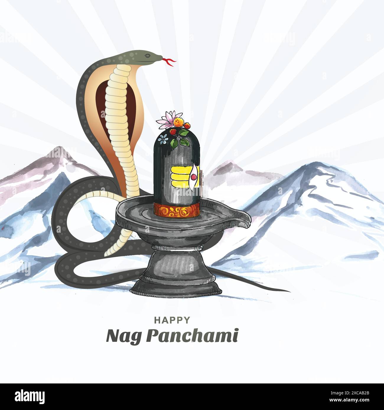 Nag panchami card Stock Vector Images - Alamy