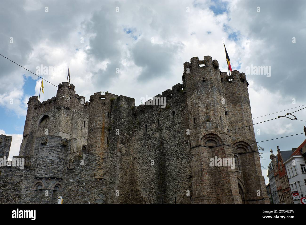 GHENT, BELGIUM;June,06,2024;Medieval Gravesteen castle in Ghent, Belgium Stock Photo - Alamy