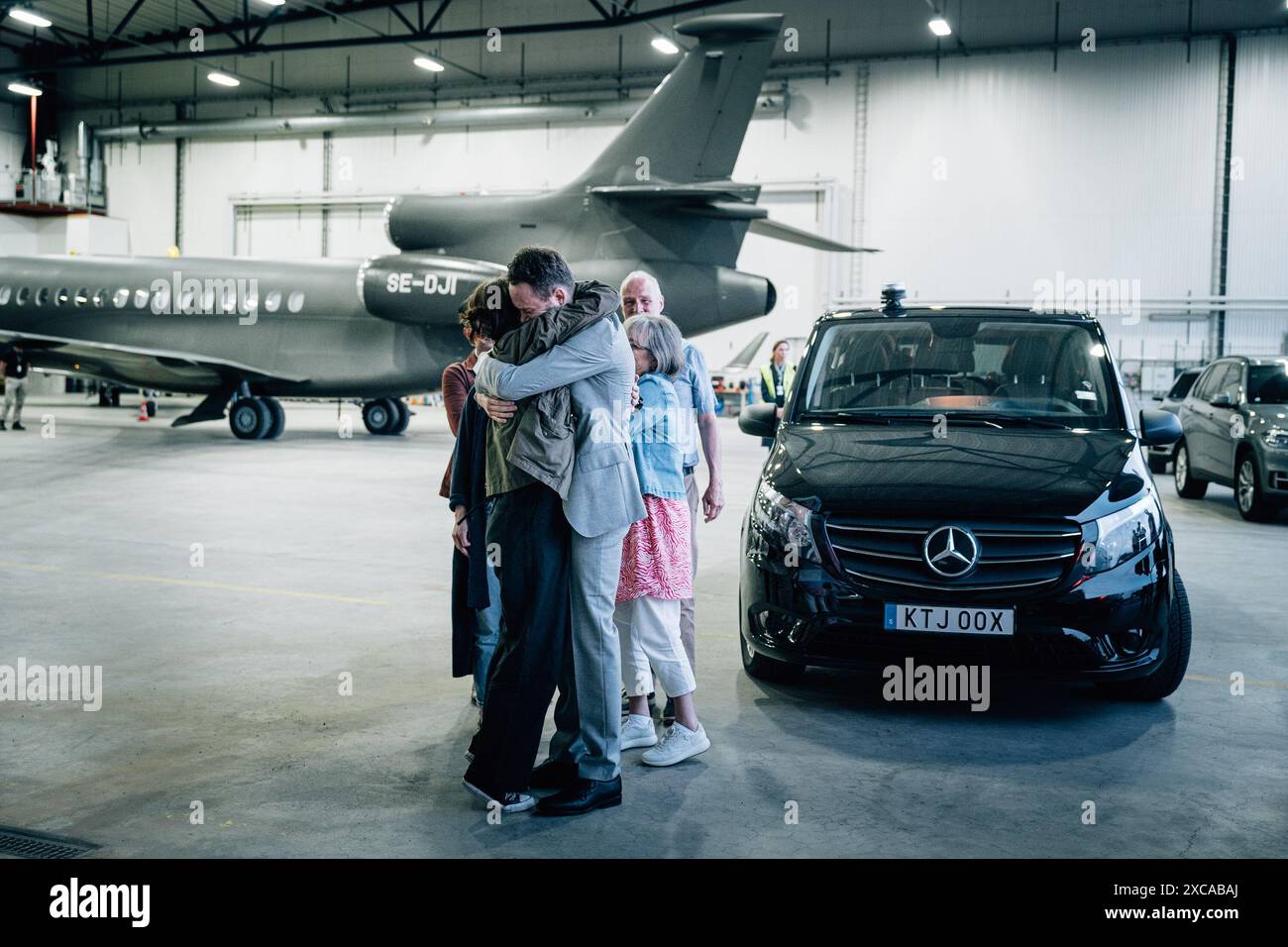 Sweden. 15th June, 2024. Johan Floderus return home after being ...
