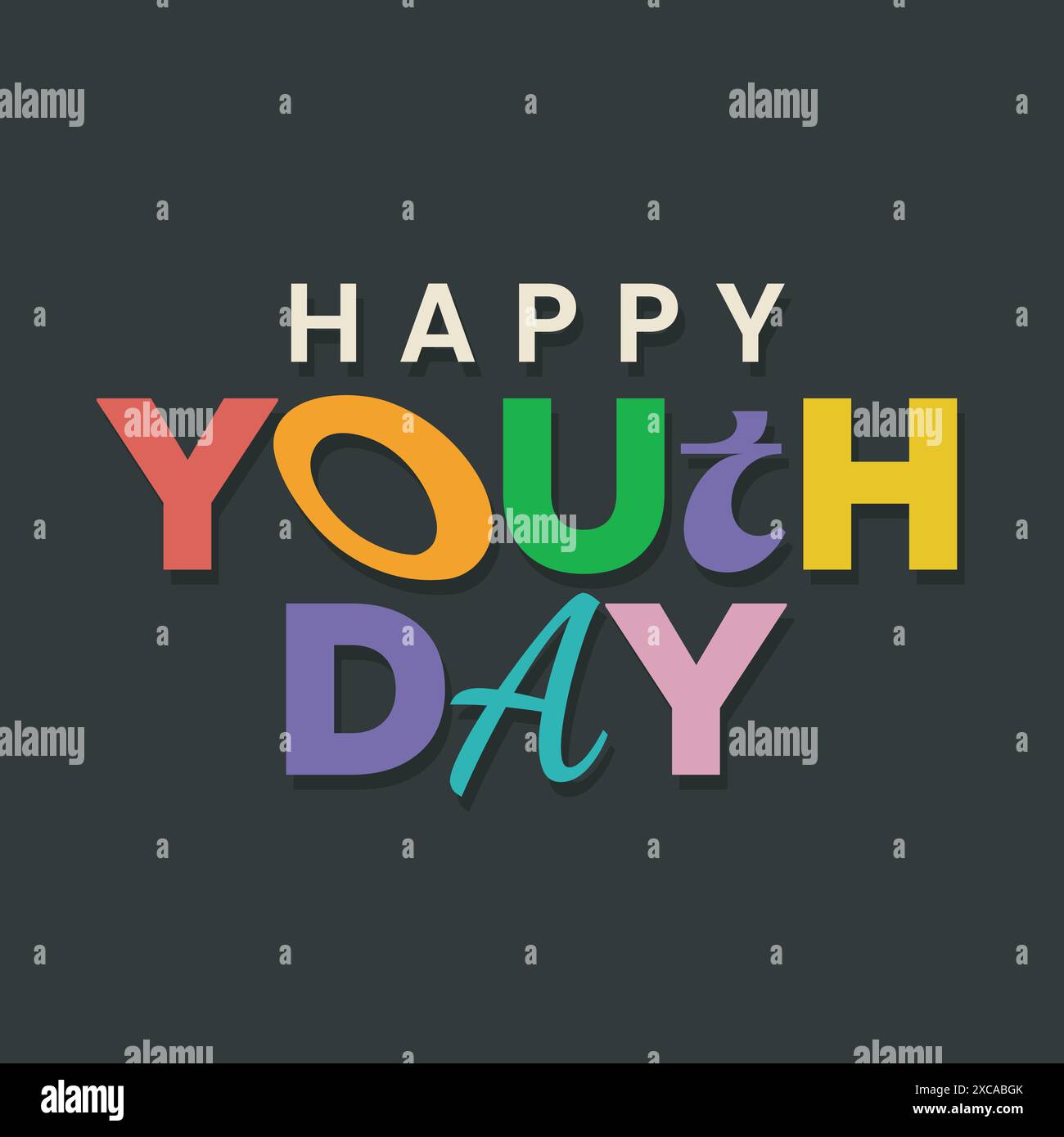 Happy youth day celebration Stock Vector Images - Alamy