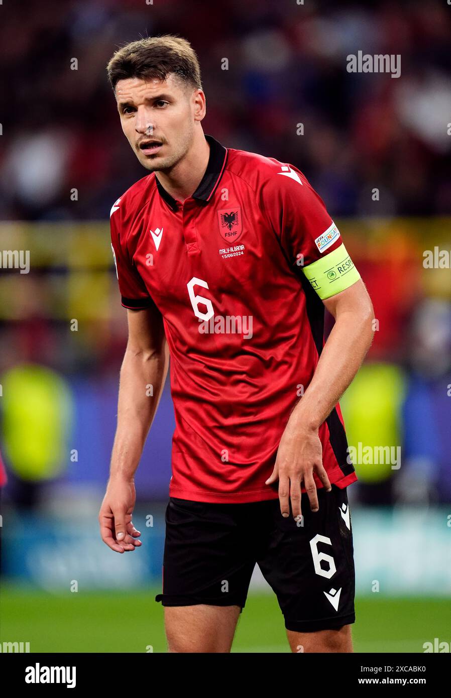 Albania's Berat Djimsiti during the UEFA Euro 2024 Group B match at the ...