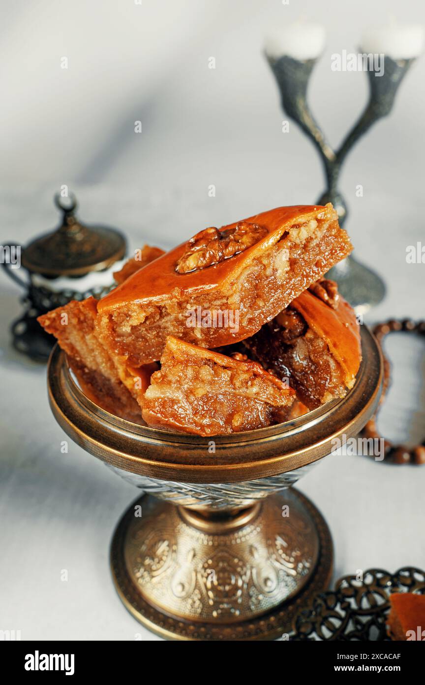 Muslim festive baklava sweets for Ramadan, Eid al-Fitr and Uraza al ...