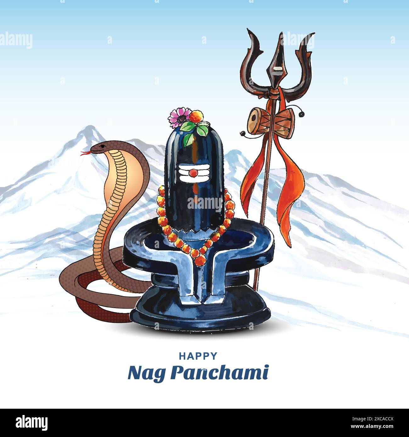 Happy naag panchami indian festival background Stock Vector Image & Art ...