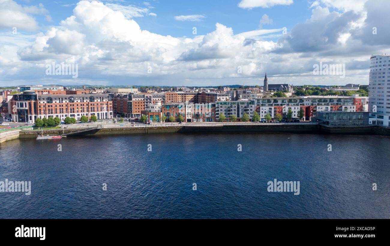 Limerick today, seen from a bird's eye view, a colorful and beautiful ...