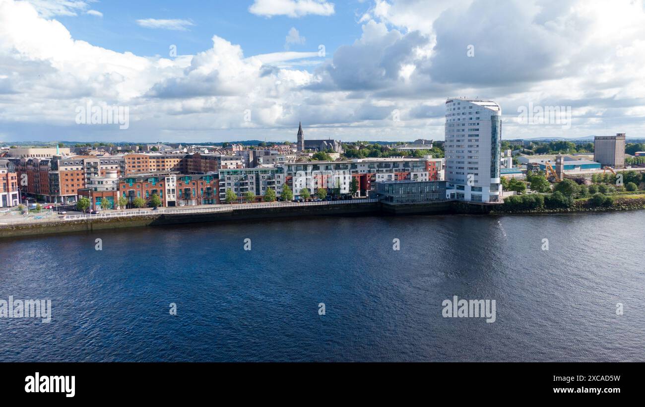 Limerick today, seen from a bird's eye view, a colorful and beautiful ...