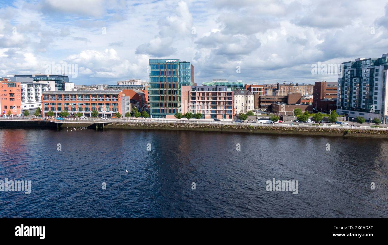 Limerick today, seen from a bird's eye view, a colorful and beautiful ...