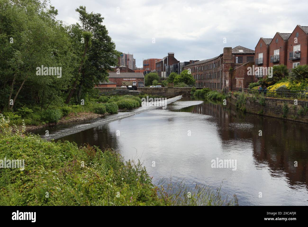 Kelham Weir on the River Don in Sheffield England, Inner city ...