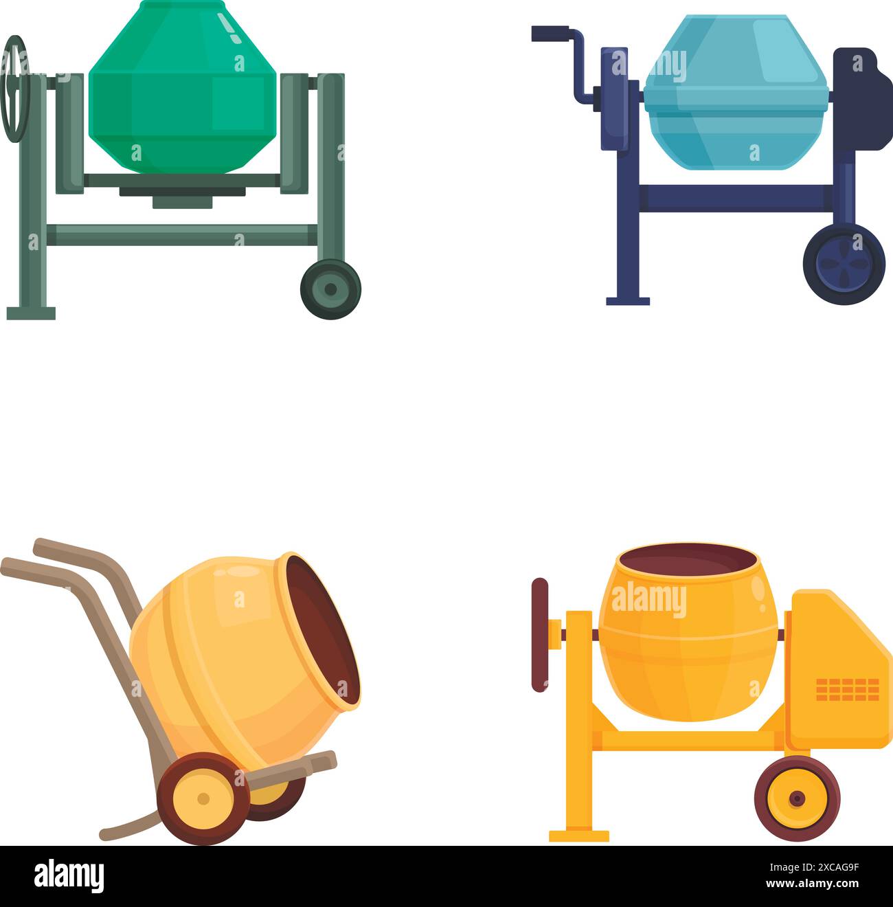 Collection of vector illustrations featuring different styles of ...