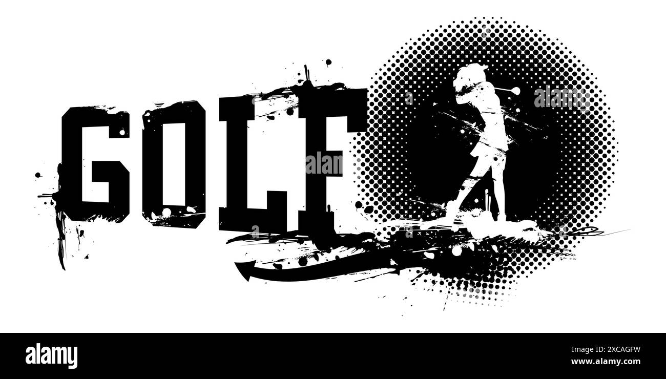 A vector illustration of Golf Woman Banner Stock Vector Image & Art - Alamy