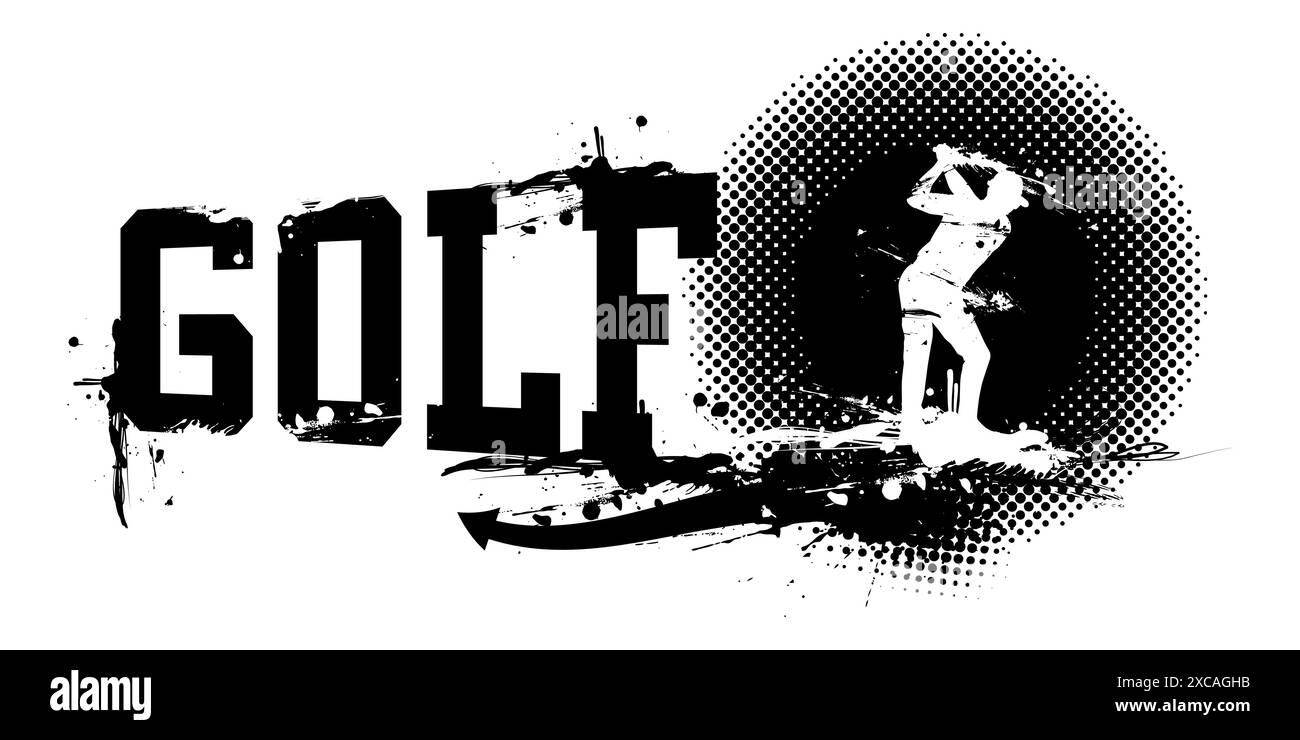 A vector illustration of Golf Man Banner Stock Vector Image & Art - Alamy