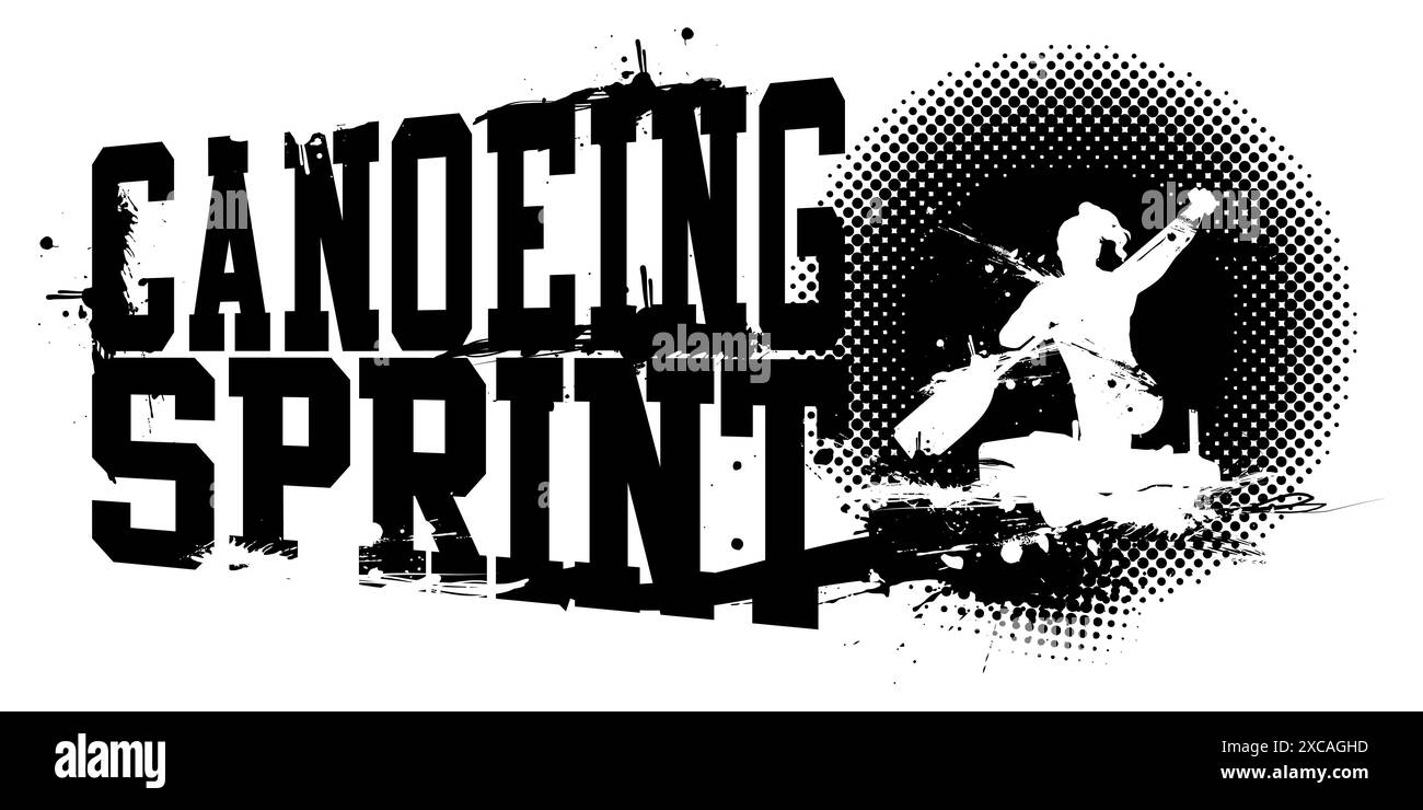 A vector illustration of Canoeing Sprint Banner Stock Vector Image ...