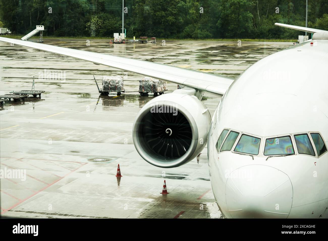 Airbus A320neo with GTF Engine on Tarmac during a Rainy Day at the ...