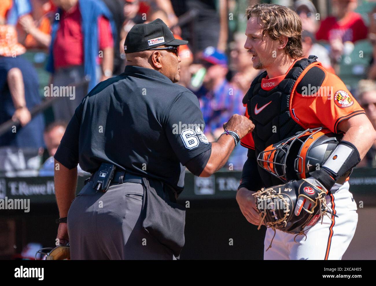 Baltimore, USA. 15th June, 2024. BALTIMORE, MD - JUNE 15: Baltimore Orioles catcher Adley ...
