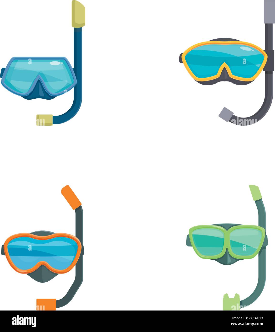 Vector illustration collection featuring four different designs of ...