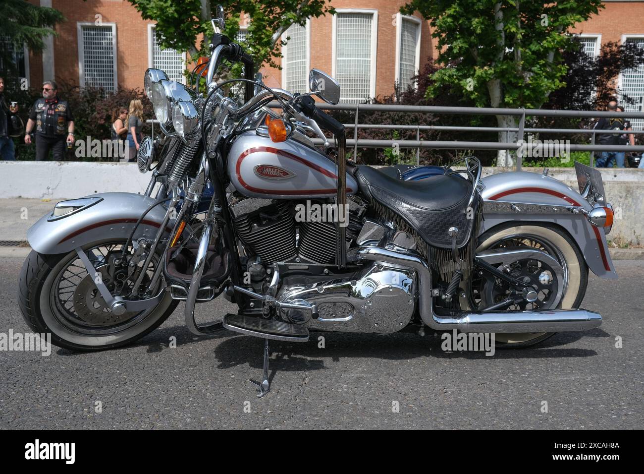 Harley-Davidson motorcycles during a Harley Davidson biker rally before ...
