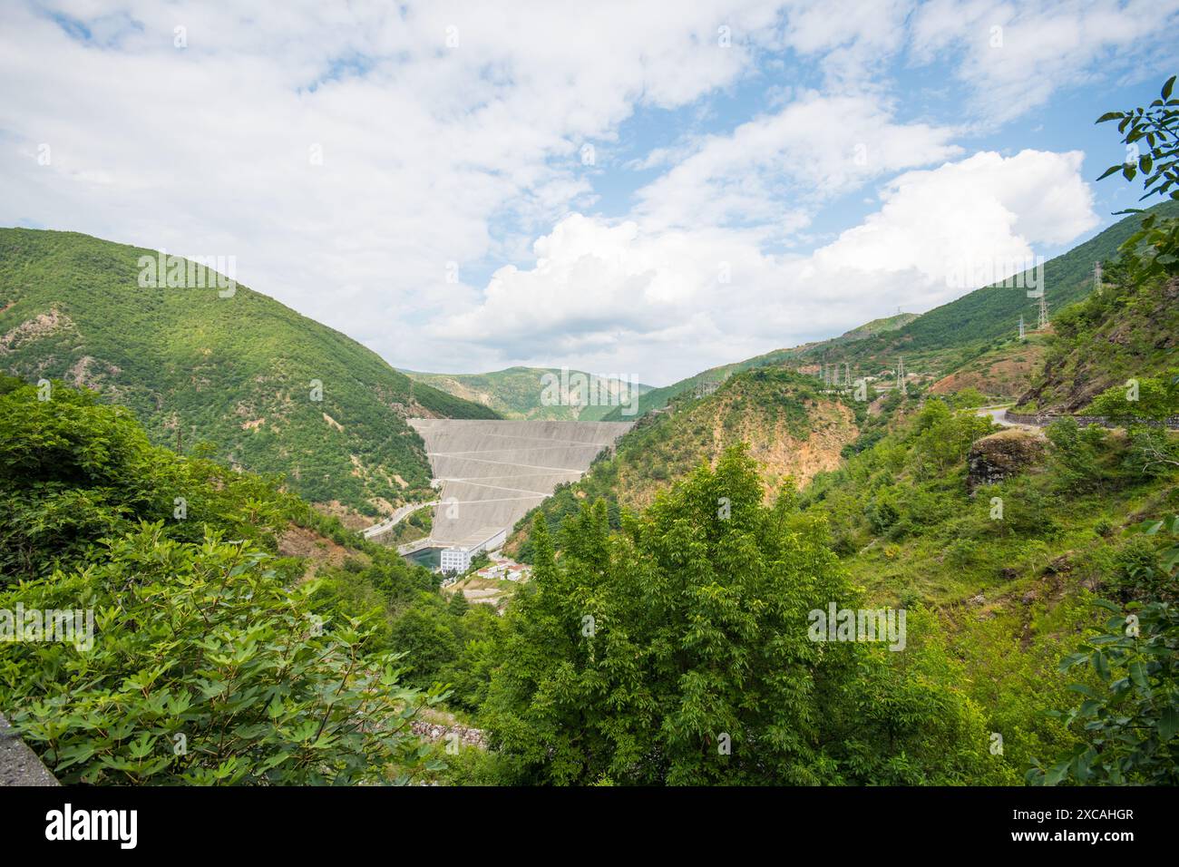 Fierza Hydroelectric Power Station in north Albanian countryside Stock ...