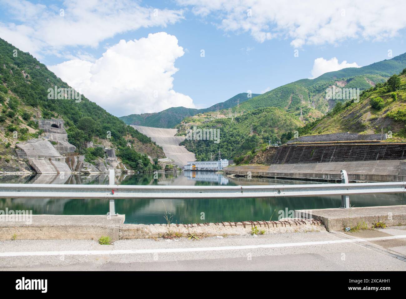 Fierza Hydroelectric Power Station in north Albanian countryside Stock ...
