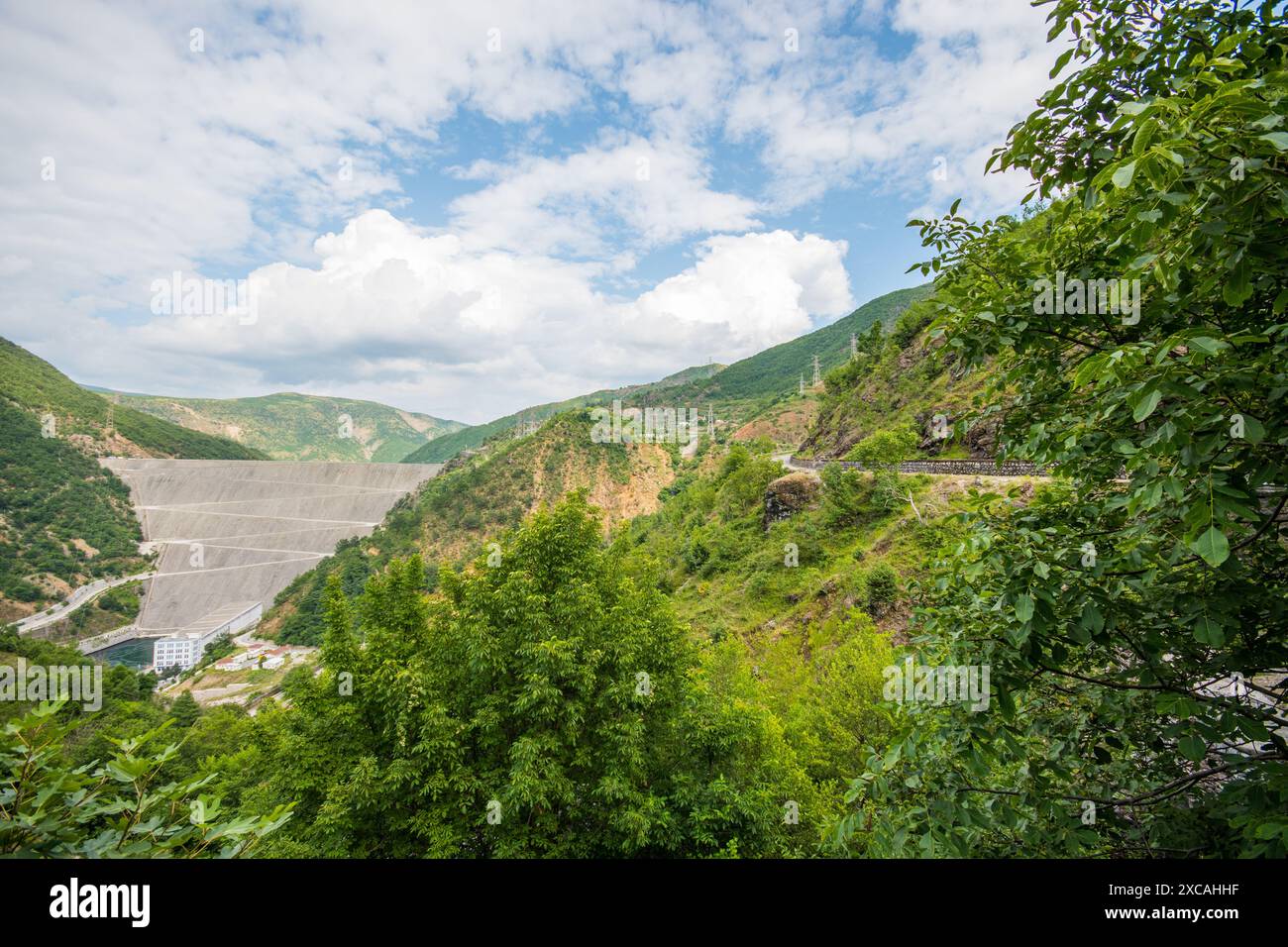 Fierza Hydroelectric Power Station in north Albanian countryside Stock ...