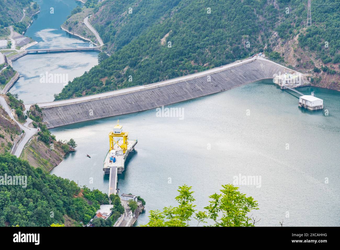 Fierza Hydroelectric Power Station in north Albanian countryside Stock ...