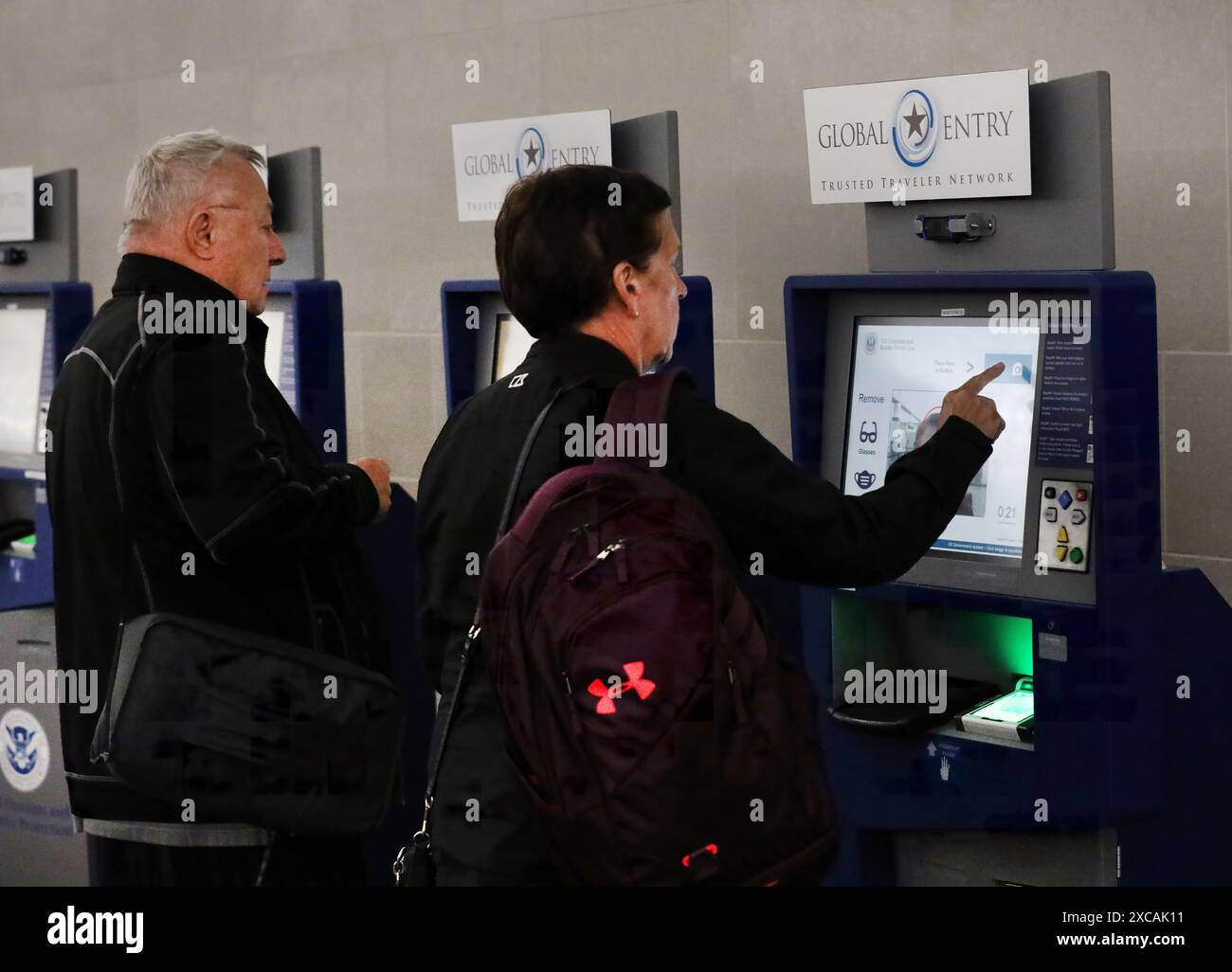 Global Entry kiosks at U.S. Customs and Border Protection arrivals ...